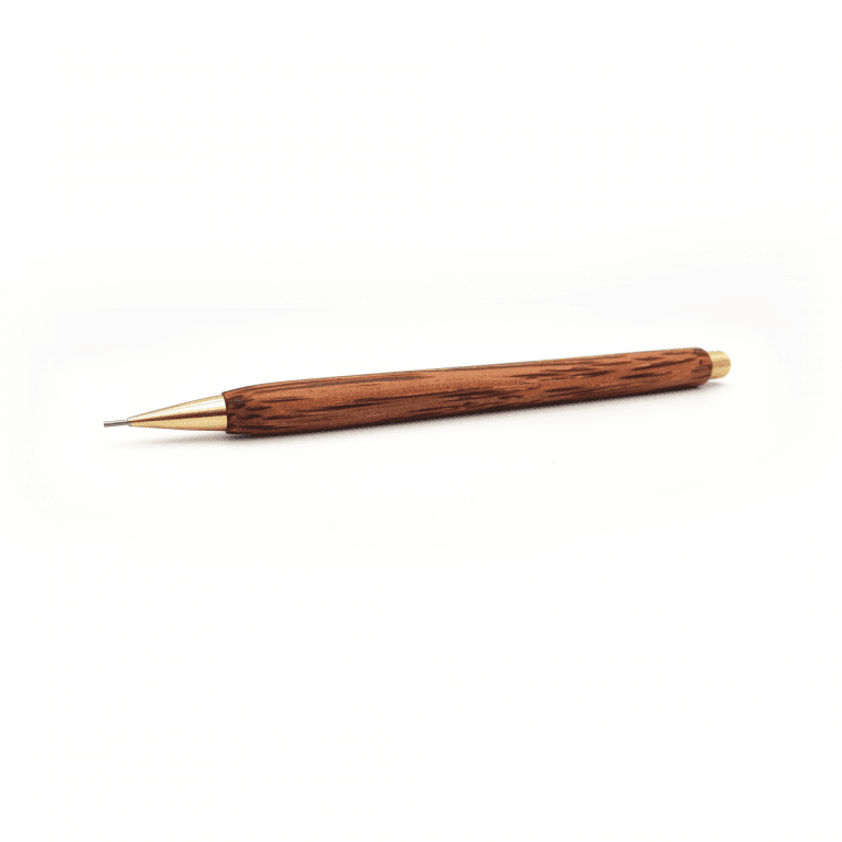Coconut Wood & Brass Pencil (Lighter Grain) - Handmade & Hand-Built ...